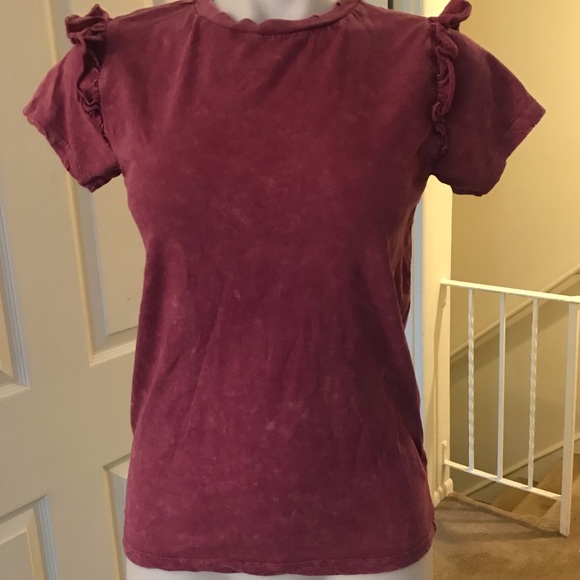Forever 21 | Tops | Ripped And Ruffled Tee | Poshmark